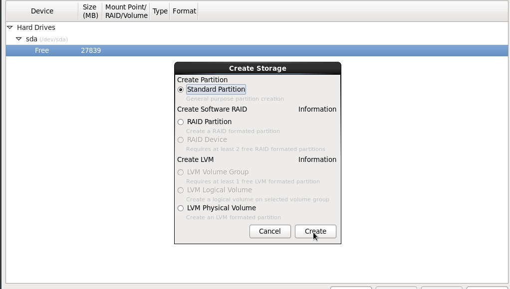 Configuring A New Lvm Partition In A New Centos 6x Installation Knowledge Base