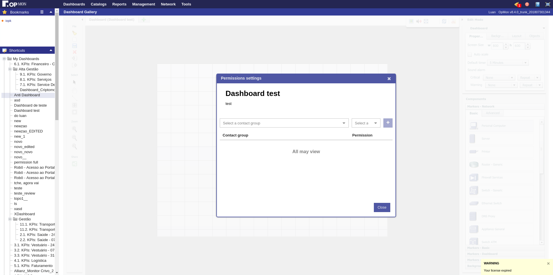 Configuring Dashboard permissions - Knowledge Base